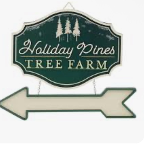 Ashland | Holiday | Holiday Pines Tree Farm Sign Green And White | Poshmark